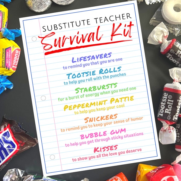 Teacher Survival Kit - Etsy