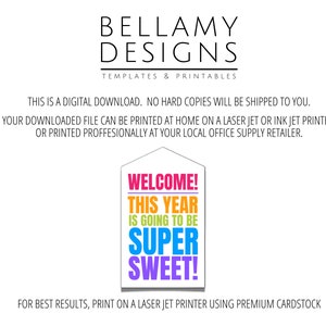 Back to School Printable Treat Bag Tags, New School Year Welcome Gift ...