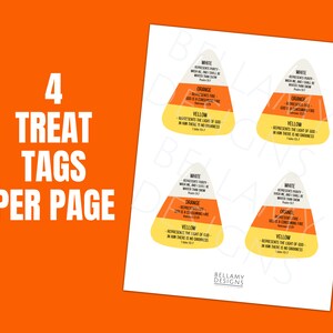 Christian Halloween Candy Corn Trinity Tags, Religious Halloween Bag ...