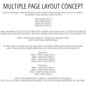 Bi-fold Program Template, Printable and Editable Folded Program ...