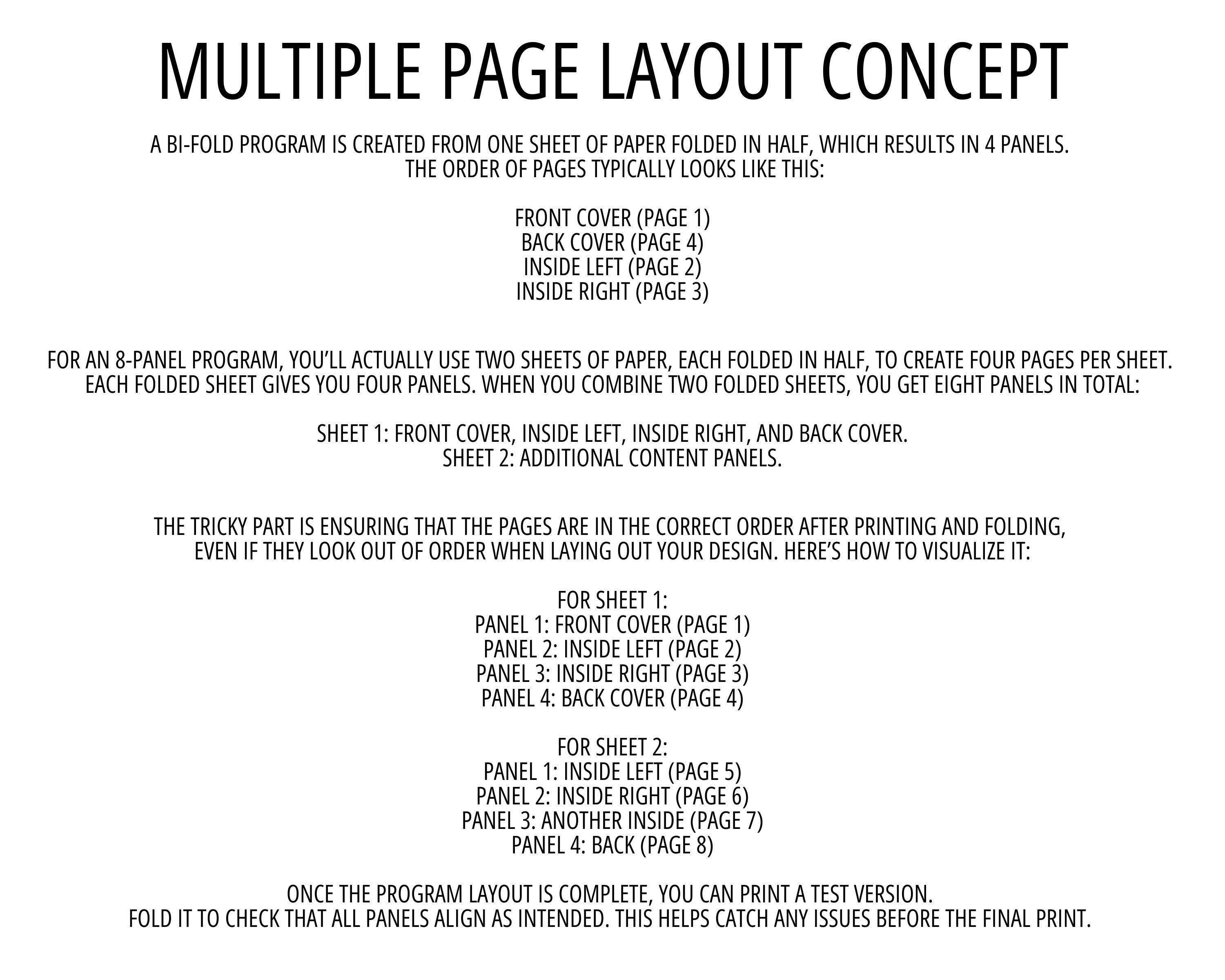 Bi-fold Program Template, Printable and Editable Folded Program ...