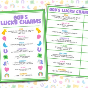 Gods Lucky Charms Tag & Activity Sheet Printable, Great for Family ...
