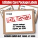 Editable Care Package Label, Mailing Label Printable Camp Care Package ...