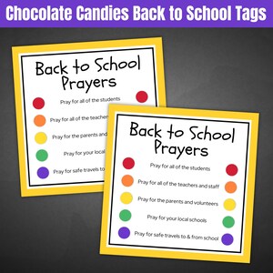 Back to School Prayers Card, Chewy Fruit Candies Gift Tags, First Day ...