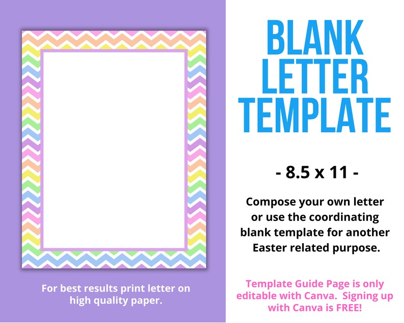 Editable Easter Bunny Letter Bundle Template Easter Egg Hunt - Etsy