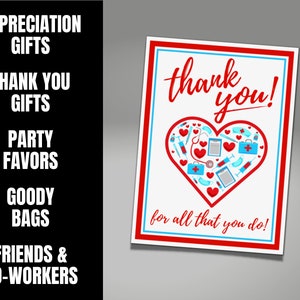 Healthcare Worker Staff Appreciation Gift Tags, Healthcare Thank You ...