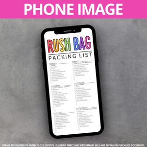 Sorority Rush Bag Packing List, Rush Bag Checklist, Sorority ...