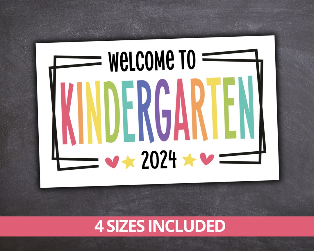 Welcome to Kindergarten Gift Tag, Back to School Treat First Day of ...