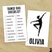 Editable Dance Bag Tag Insert, Custom Dance Equipment Gear Checklist ...