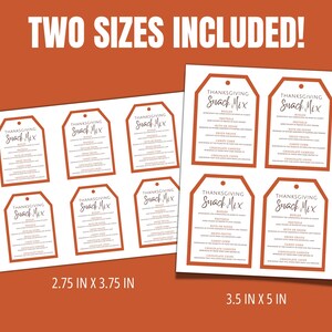 Editable Thanksgiving Snack Mix Gift Tags, Friendsgiving Printable ...