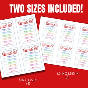 Religious Back-to-school Survival Kit Gift Tags, Meet the Teacher ...