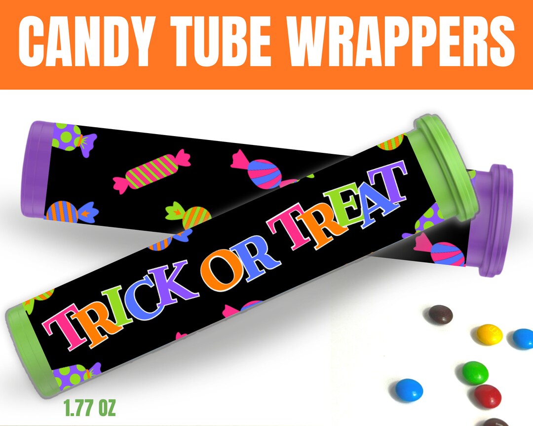 Halloween Candy Tube Wrapper Trick or Treat Party Favor - Etsy