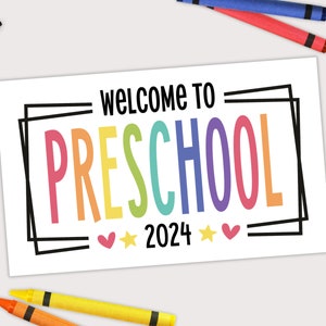 Welcome to Preschool Gift Tag, Back to School Treat First Day of School ...