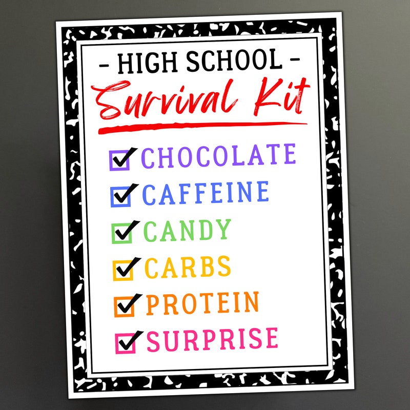 High School Survival Kit - Etsy
