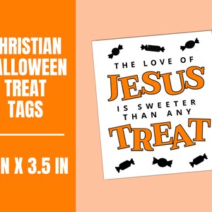 Christian Halloween Treat Tag, Religious Halloween Party Favors, Jesus ...