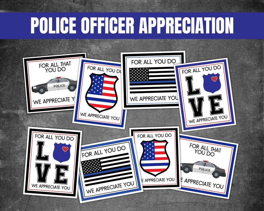 Police Officer Appreciation Gift Tag, Policeman First Responder ...