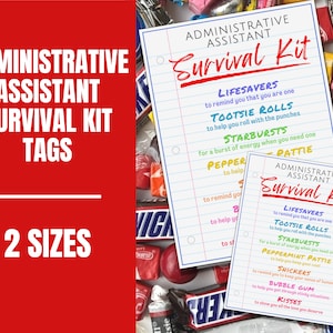 Administrative Assistant Survival Kit Gift Tags, Administrative ...