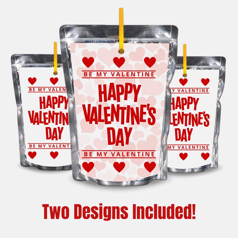 Valentine Juice Box - Etsy