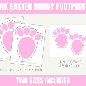 Printable Bunny Footprints, Easter Bunny Footprint Activity, Easter ...