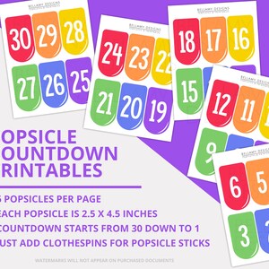 Countdown to Summer Vacation, Last Day of School Countdown Printable ...