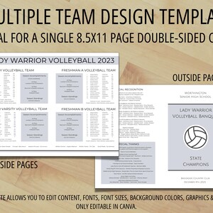 Multi-page Bi-fold Program Template, Sports Team Program or Church ...