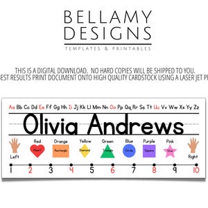 Preschool Student Desk Name Tag, Classroom Desk Decoration, Homeschool ...