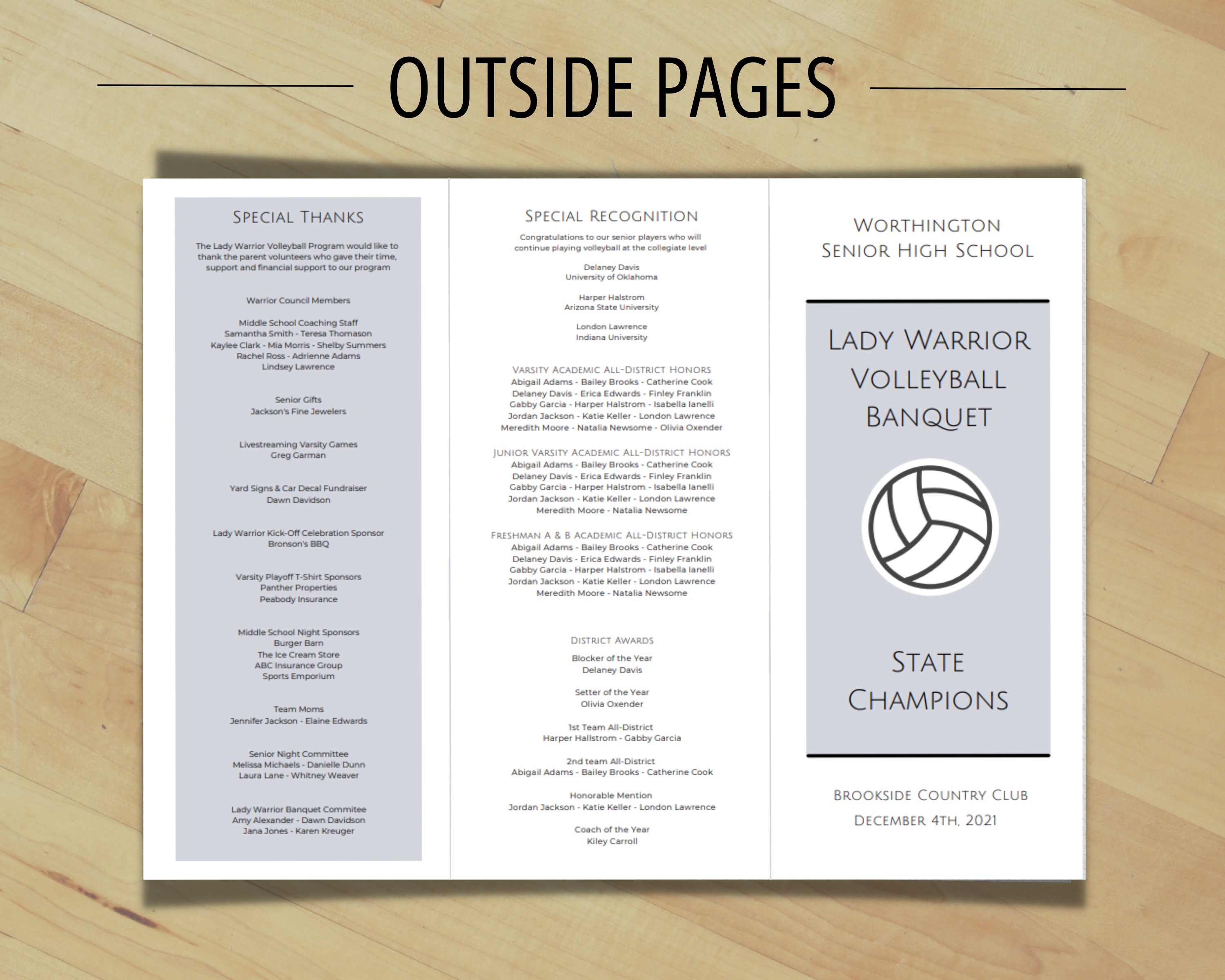 Tri-fold Program Template Printable Folded Program Template - Etsy Canada