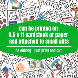 18th Birthday Gift Tag Printables, Things That You Can Do Now That You ...
