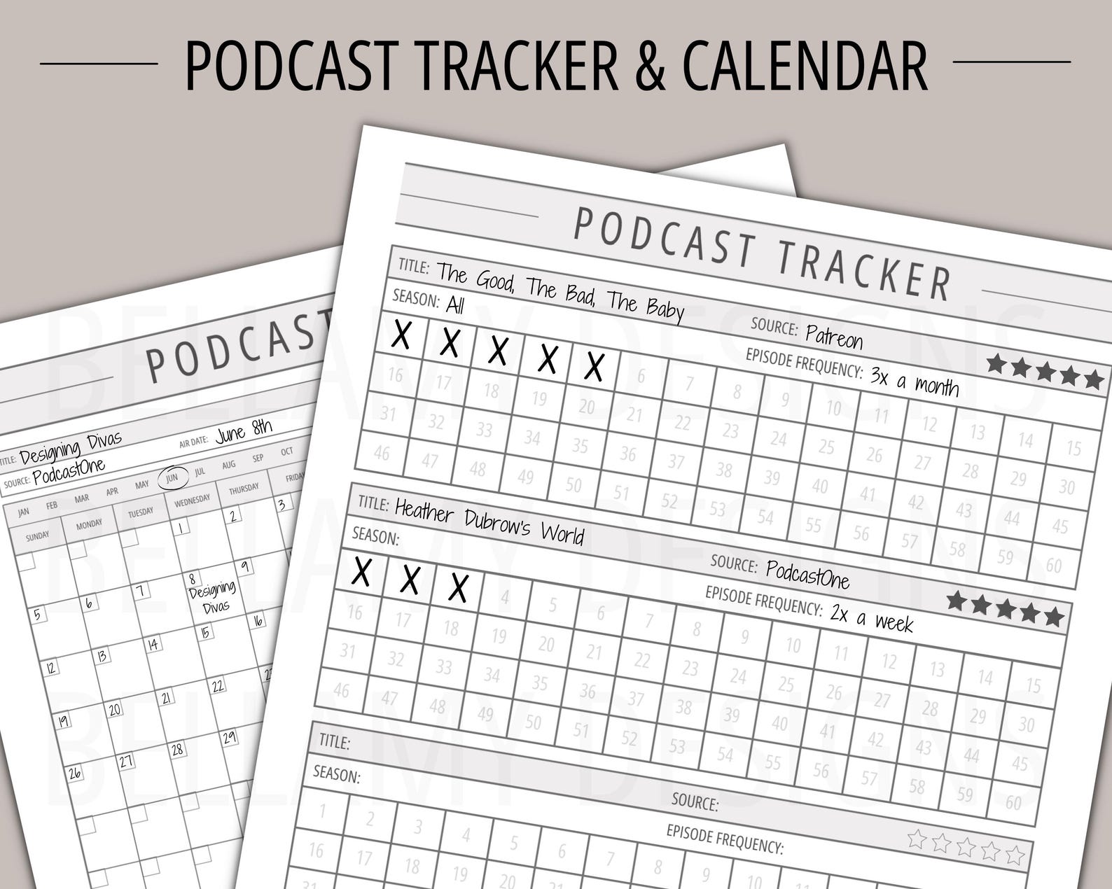 Podcast & Audiobook Trackers, Podcasts and Audio Books Calendar ...