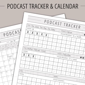Podcast & Audiobook Trackers, Podcasts and Audio Books Calendar ...