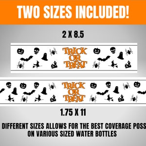 Halloween Water Bottle Wrapper Labels, Trick or Treat Party Printable ...