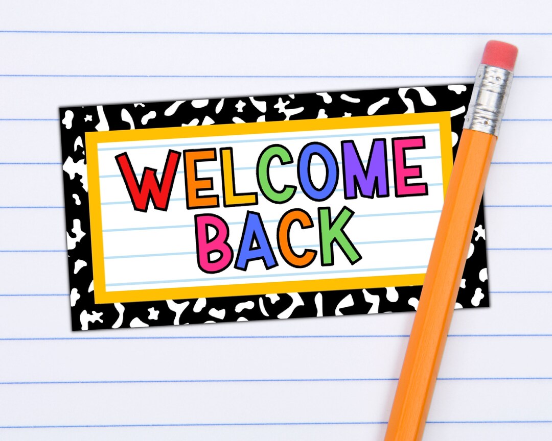 Welcome Back to School Gift Tags, Students Teachers Treat Bag Tag, Back ...
