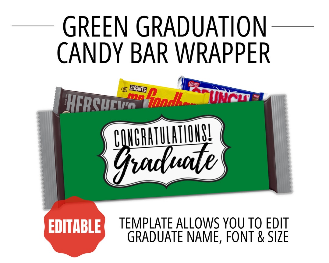 Editable Graduation Candy Bar Wrapper, Commencement 2023 Grad Party ...