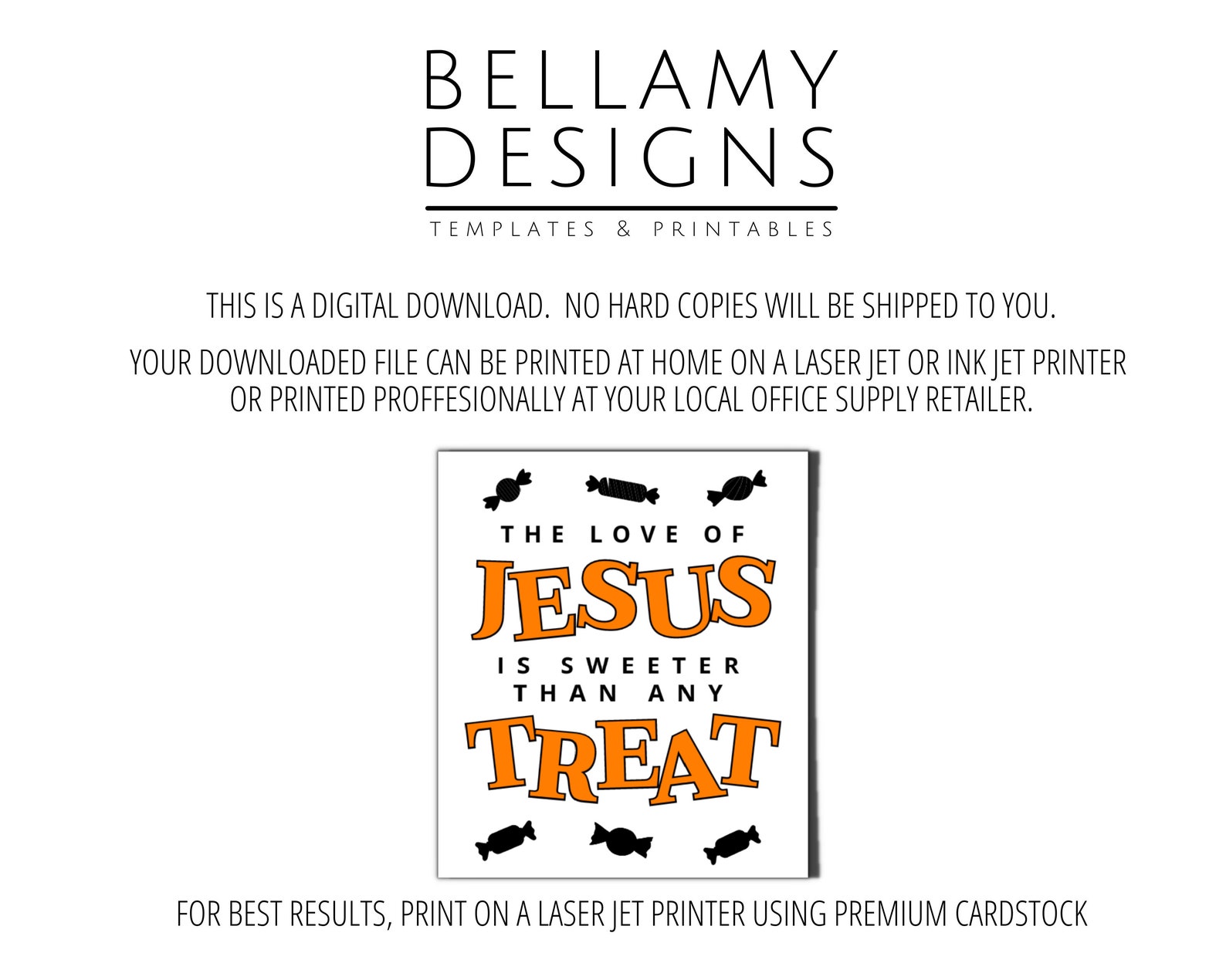 Christian Halloween Treat Tag Religious Halloween Party - Etsy