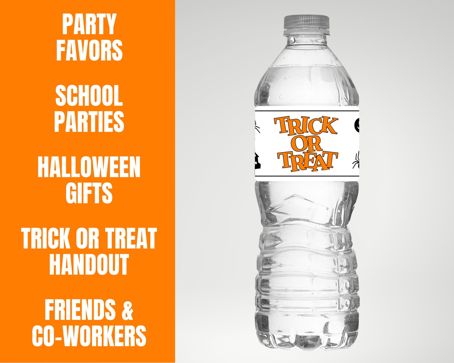Halloween Water Bottle Wrapper Labels Trick or Treat Party - Etsy