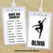 Editable Dance Bag Tag Insert, Custom Dance Equipment Gear Checklist ...
