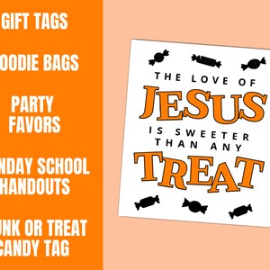 Christian Halloween Treat Tag, Religious Halloween Party Favors, Jesus ...
