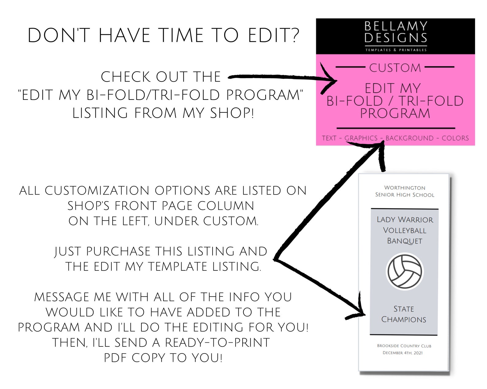 Tri-fold Program Template Printable Folded Program Template - Etsy Canada