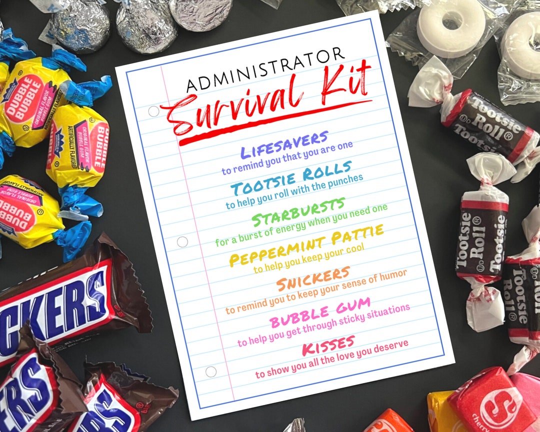Administrator Survival Kit Gift Tags, Principal Appreciation and Thank ...