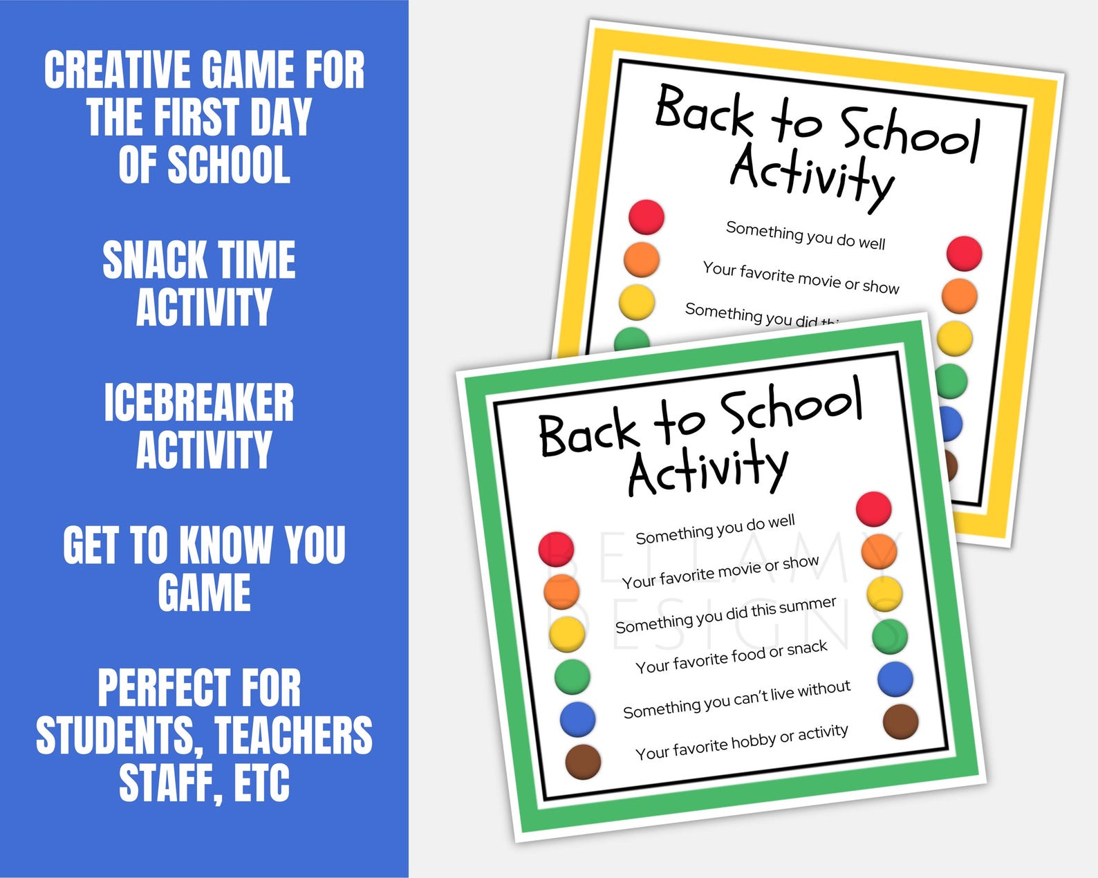 Back to School Activity Game, Chocolate Candies First Day of School ...