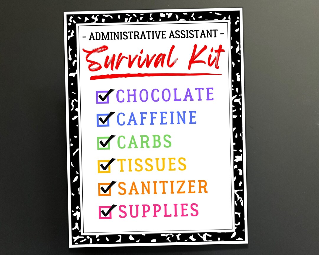 Administrative Assistant Survival Kit Gift Tags, Administrative ...
