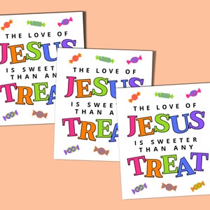 Christian Halloween Treat Tag, Religious Halloween Party Favors, Jesus ...