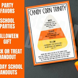 Candy Corn Trinity Tag, Christian Halloween Treat Tags, Treat Bag Tag ...