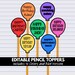 Balloon Pencil Toppers, Student Birthday Gift, Goodie Bag Party Favors ...