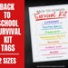 EDITABLE Back to School Survival Kit Treat Bag Tag, Teacher & Staff ...