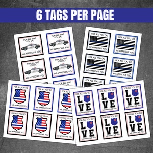 Police Officer Appreciation Gift Tag, Policeman First Responder ...