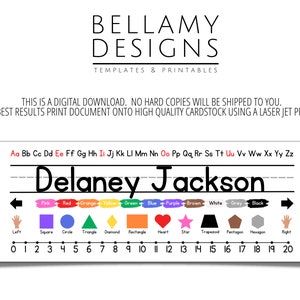 Student Desk Name Tag Printable, Desk Decoration Classroom Desk ...