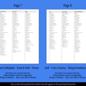 Sports Packing List, Tournament Game Competition Checklist for Athletes ...