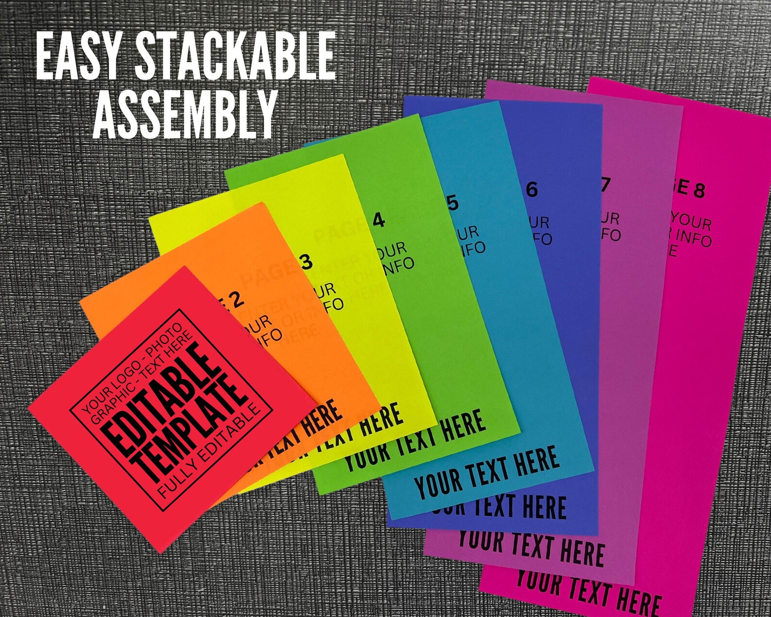 Stacking Pages Template, Stacked Papers Activity, Homeschool Printable ...