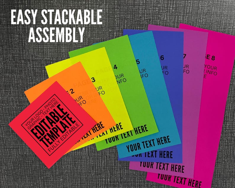 Stacking Pages Template, Stacked Papers Activity, Homeschool Printable ...
